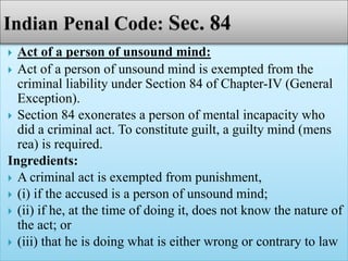 Unsoundness of mind and the law | PPTX