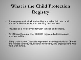 Utah Child Protection Registry | PPT