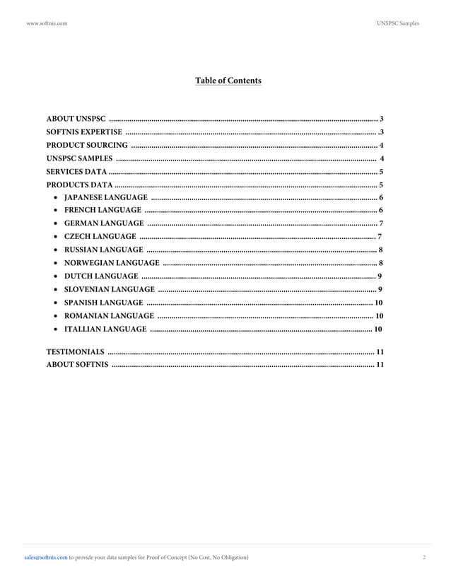 UNSPSC Process and Samples | PDF | Web Development | Internet