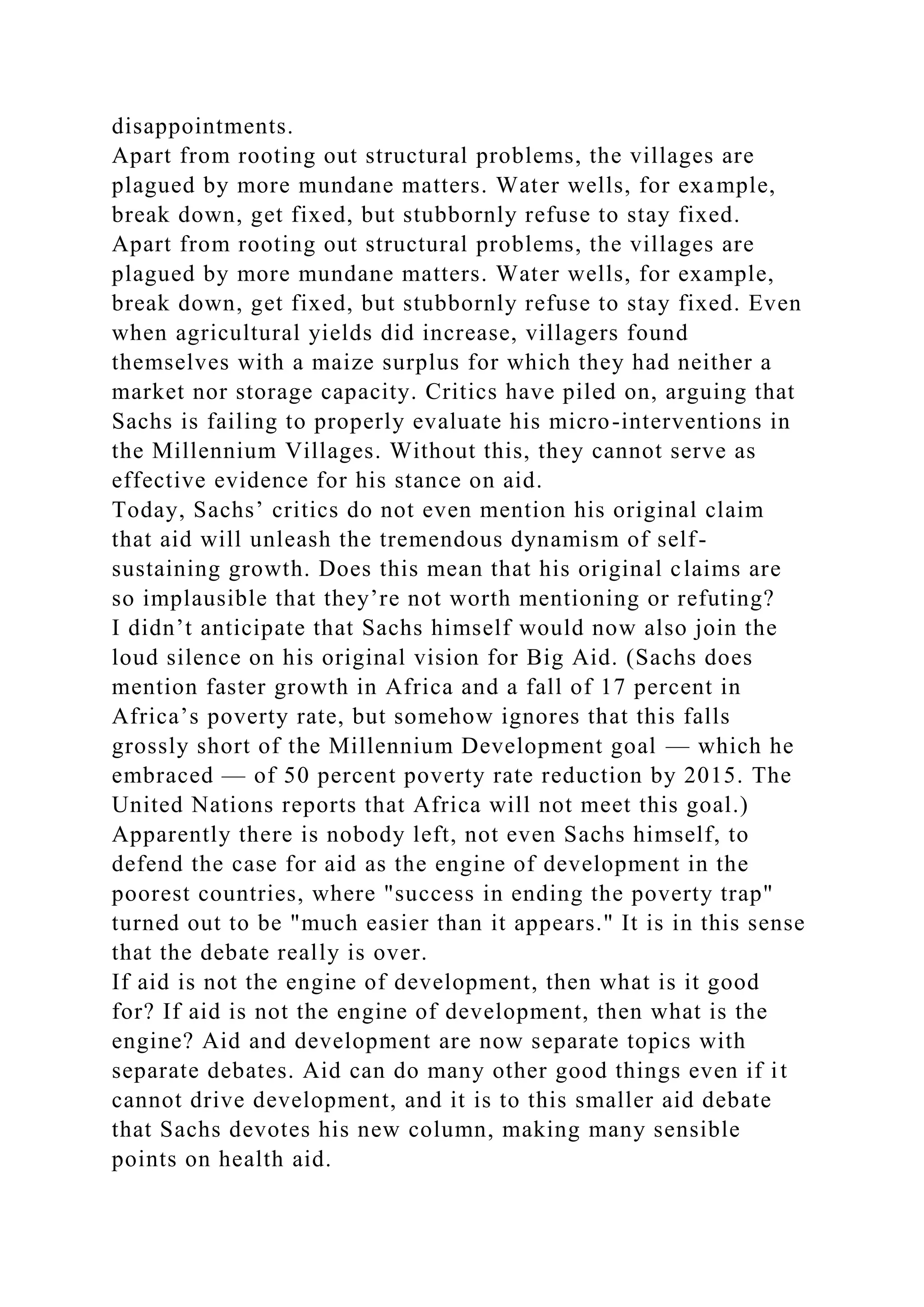 UNST 139E GlobalizationAlex SagerPosition Paper Sachs vs. .docx