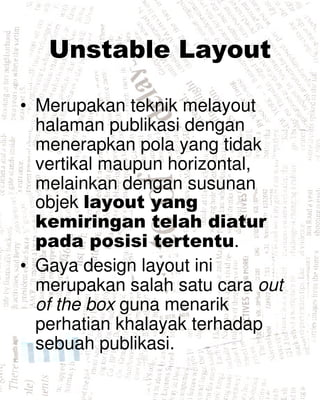 UNSTABLE LAYOUT STYLE | PDF