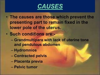 Unstable lie | PPT | Pregnancy | Reproductive Health