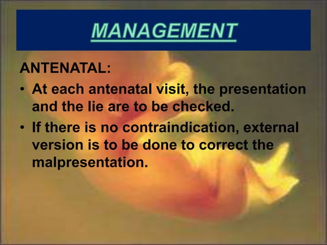 Unstable lie | PPT | Pregnancy | Reproductive Health