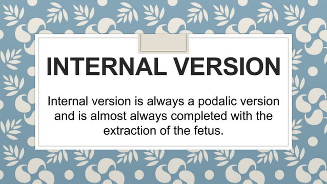 Unstable lie | PPTX | Pregnancy | Reproductive Health
