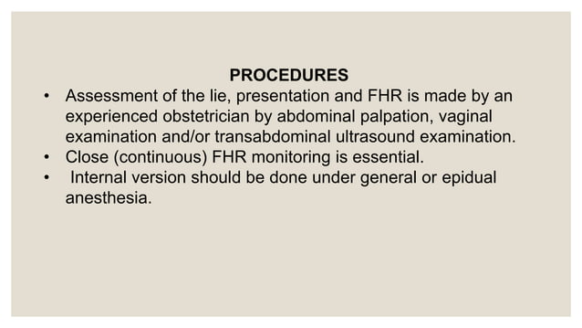 Unstable lie | PPTX | Pregnancy | Reproductive Health