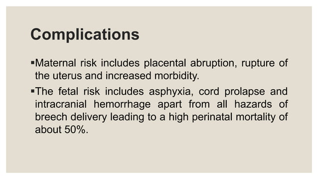 Unstable lie | PPTX | Pregnancy | Reproductive Health