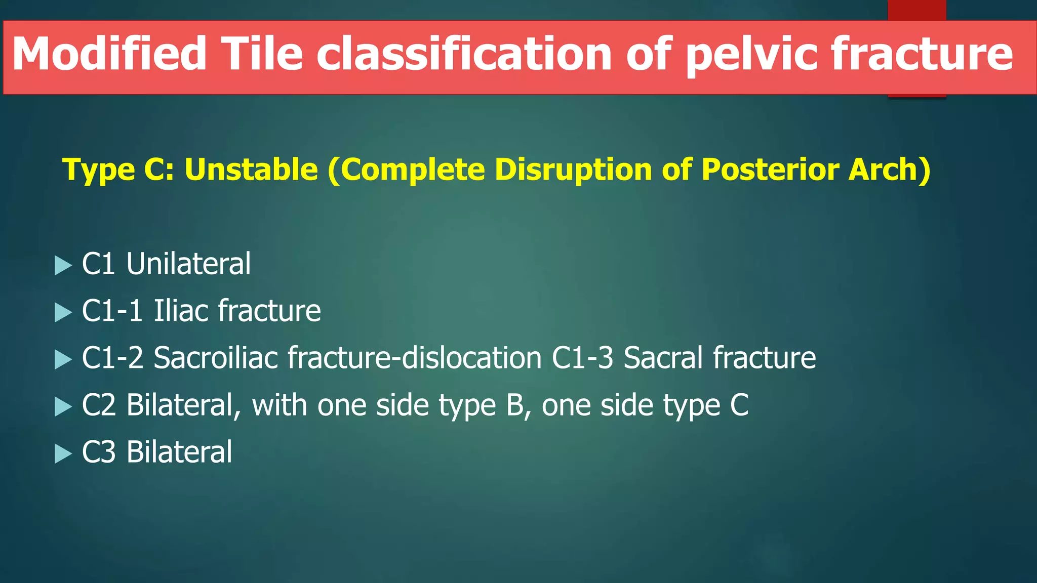 Unstable Pelvic Fracture Presentation | PPTX
