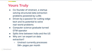 Unstructured Document Data Extraction at Scale with LLMs: Challenges and Solutions | PDF