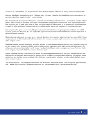 Unstructured Data and the Enterprise | PDF | Databases | Computer Software and Applications