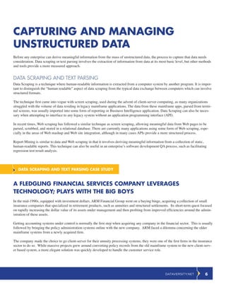 Unstructured Data and the Enterprise | PDF | Databases | Computer Software and Applications