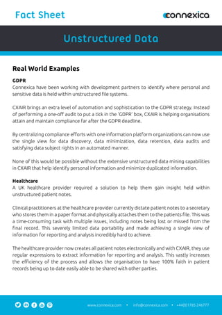 Unstructured Data Fact Sheet | PDF