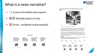Emergent Methods: Multilingual narrative tracking in the news - real ...