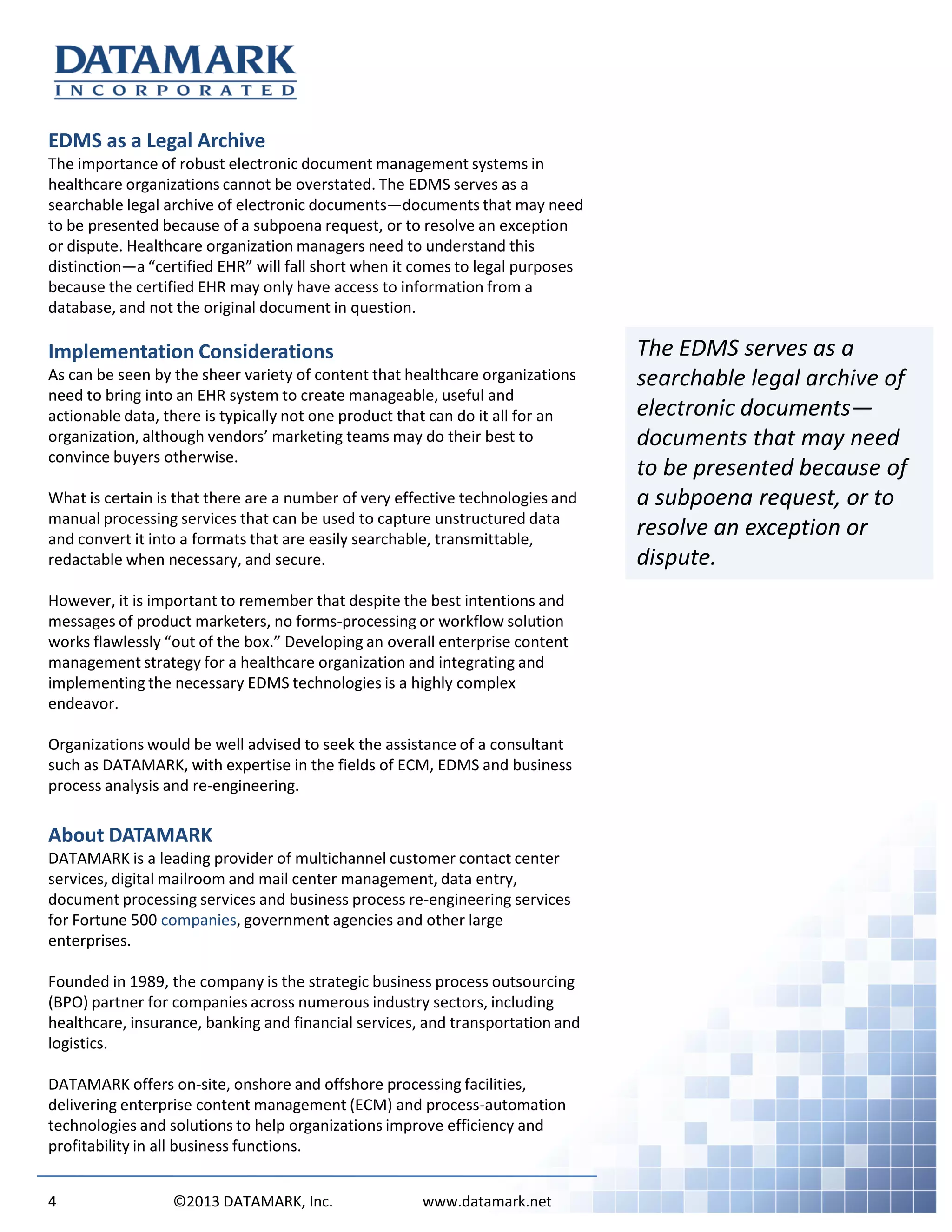 Unstructured Data into EHR Systems: Challenges and Solutions | PDF