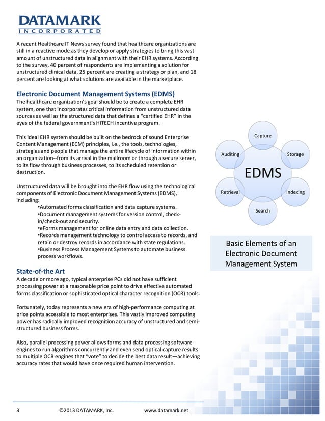 Unstructured Data into EHR Systems: Challenges and Solutions | PDF