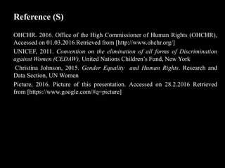 Un structure of human r ights and gender equality | PPT