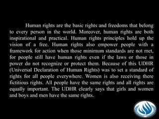 Un structure of Human Rights and Gender Equality | PPTX