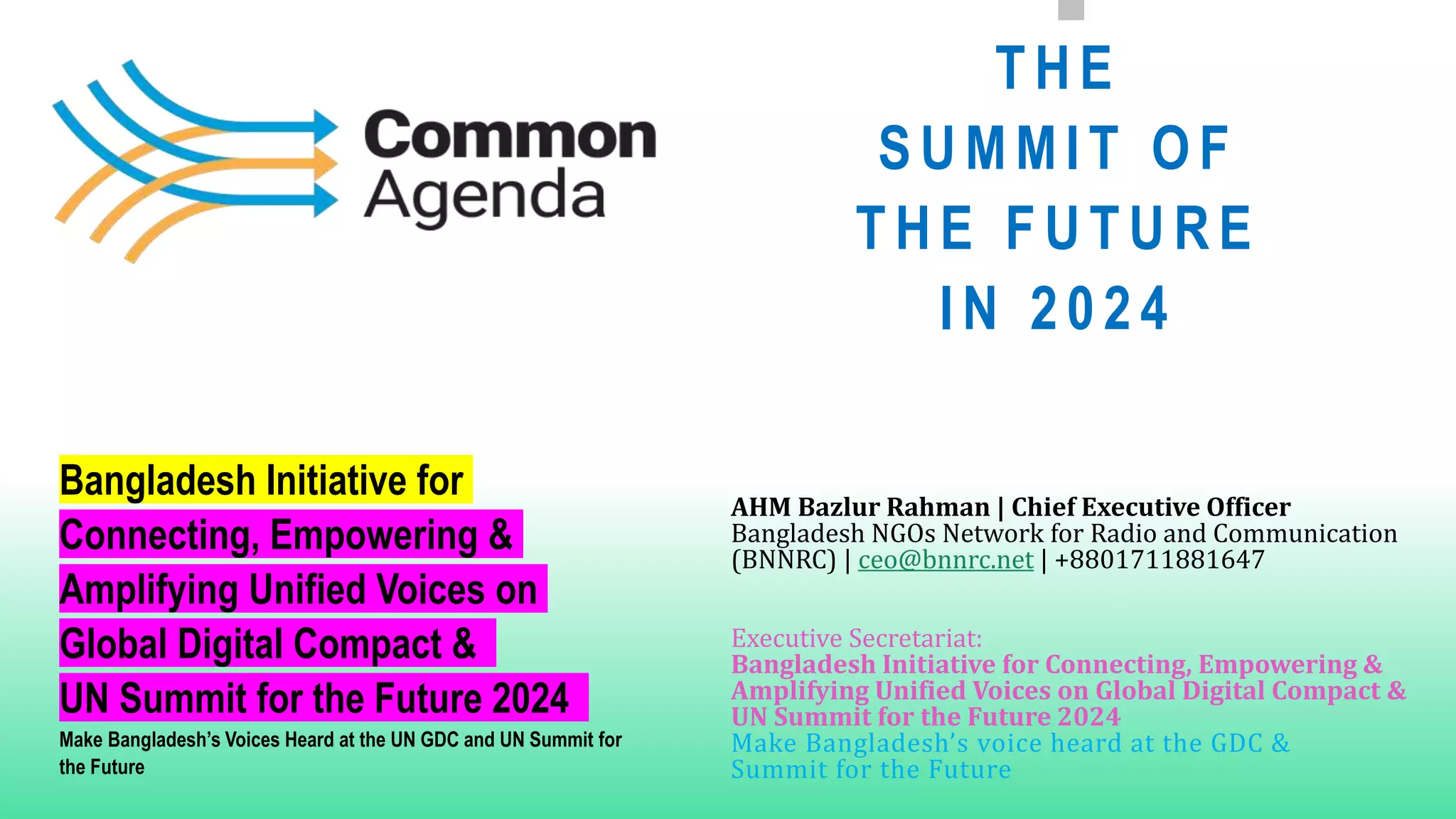 UN Summit of the Future 2924 | PPTX | Civic affairs | Politics