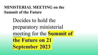 UN Summit of the Future 2924 | PPTX