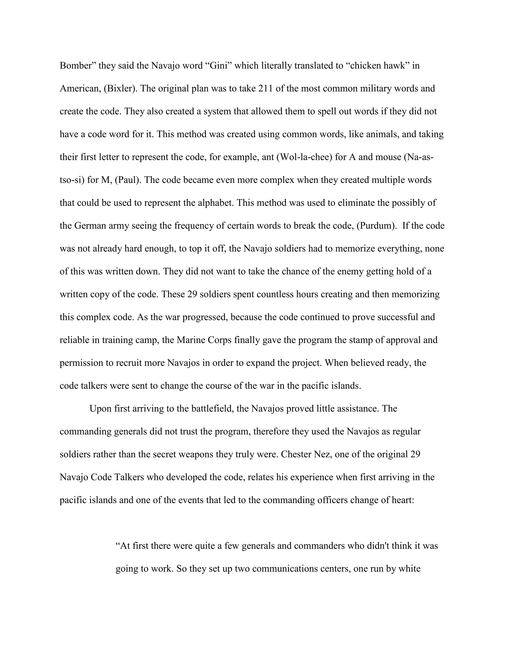 Unsung heroes navajo code talkers | DOCX