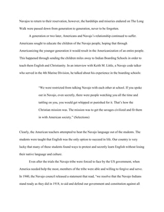 Unsung heroes navajo code talkers | DOCX