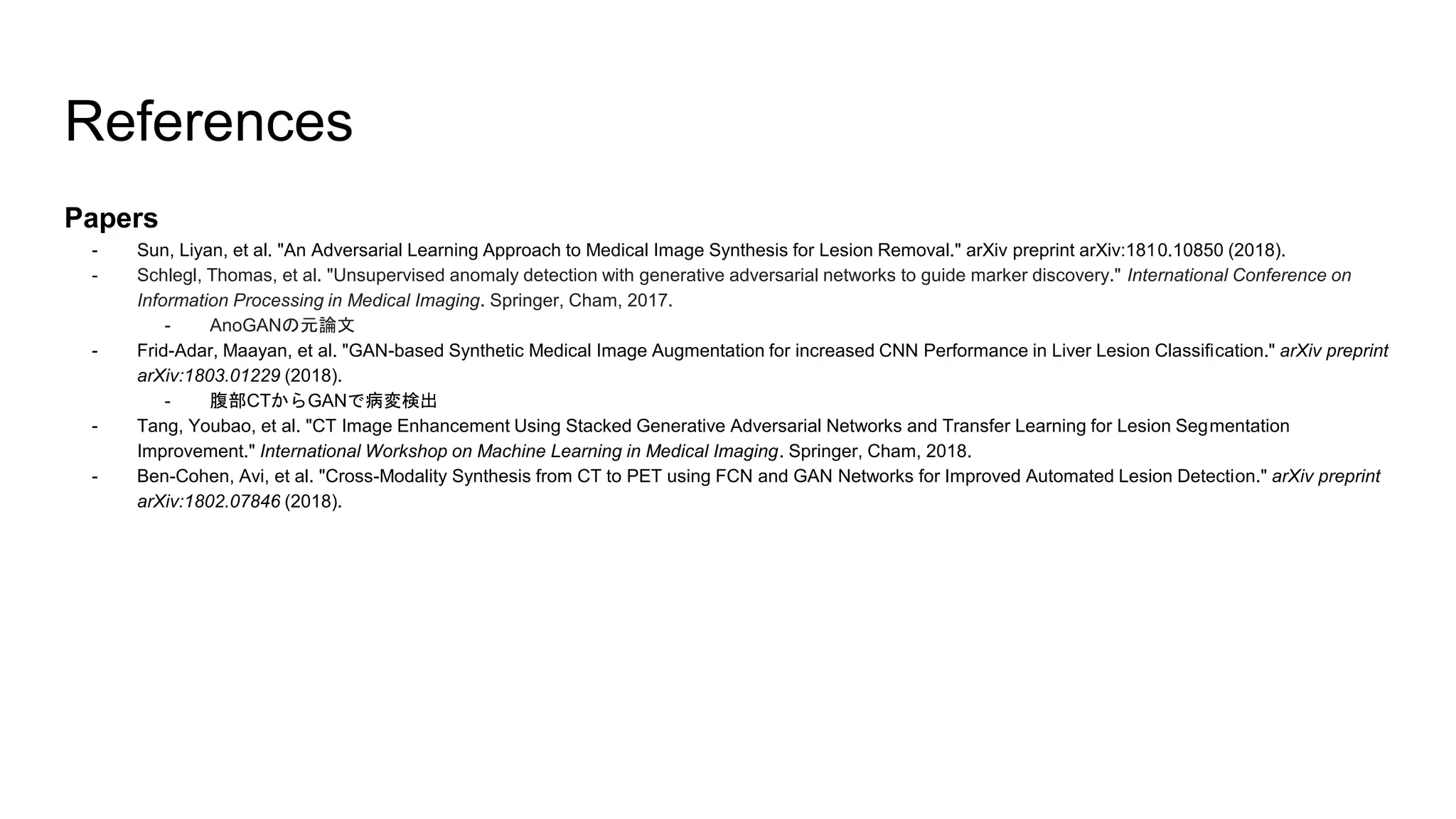 Unsupervised Detection Of Lesions In Brain Mri Using Constrained Adversarial Auto Encoders Ppt