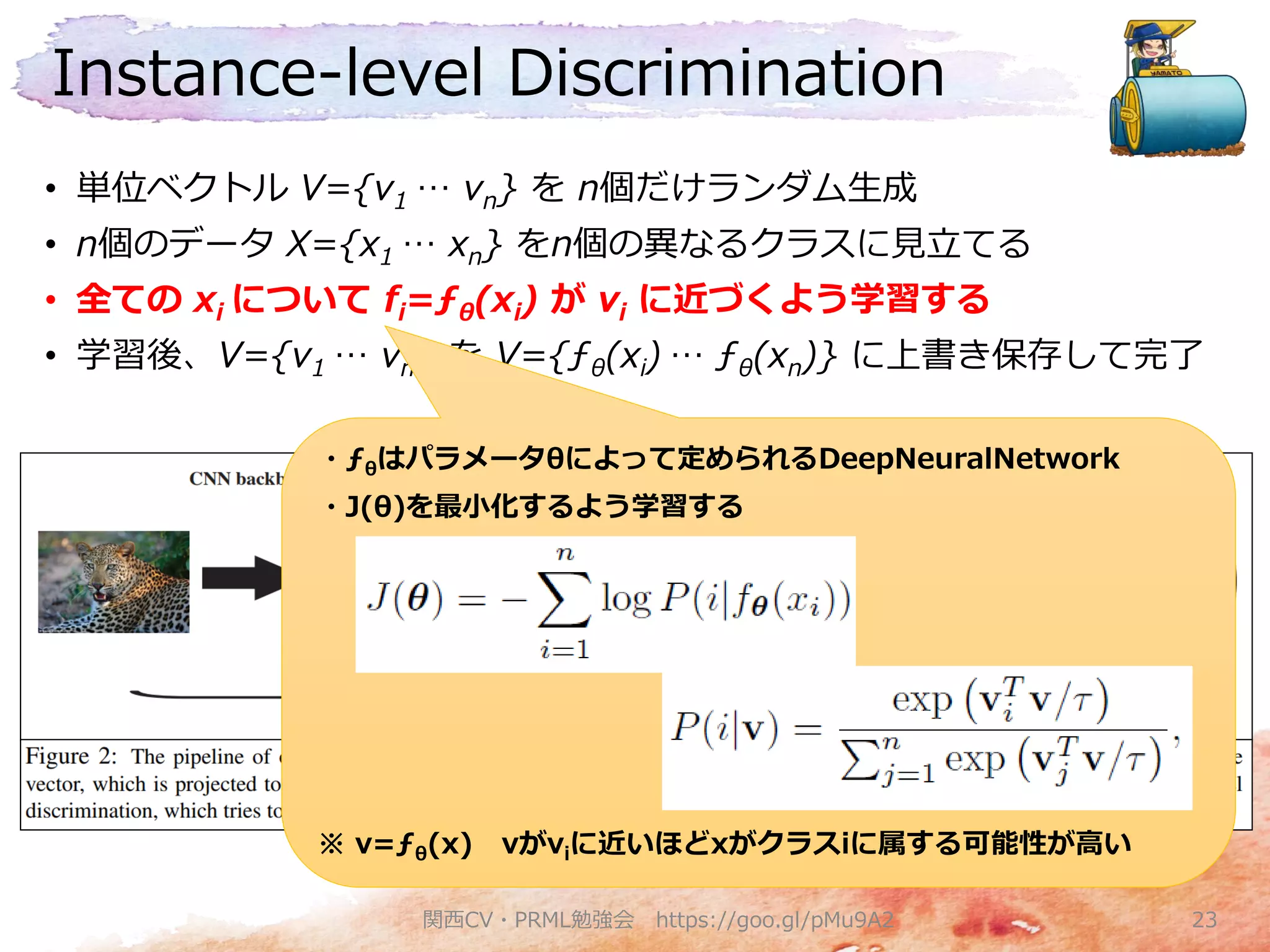 関西cvprml勉強会2018 岡本大和 Unsupervised Feature Learning Via Non Parametric