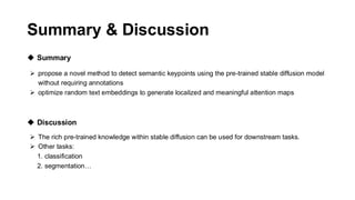 社内勉強会資料_Unsupervised Keypoints from Pretrained Diffusion Models | PPT