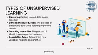 Unsupervised Learning | IABAC Certification | PPT