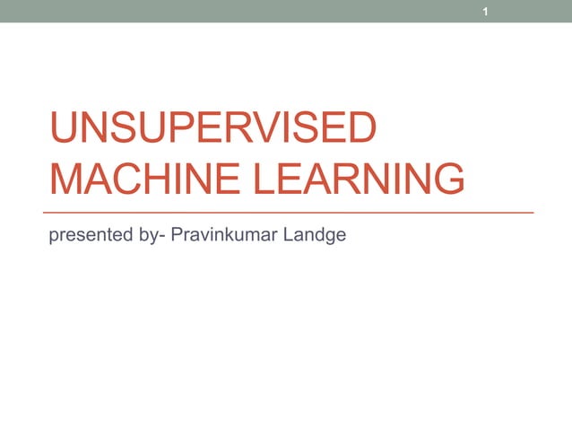 Unsupervised learning (clustering) | PPTX Unsupervised learning (clustering) | PPTX