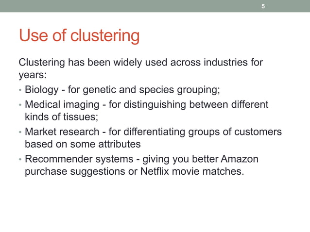 Unsupervised learning (clustering) | PPTX