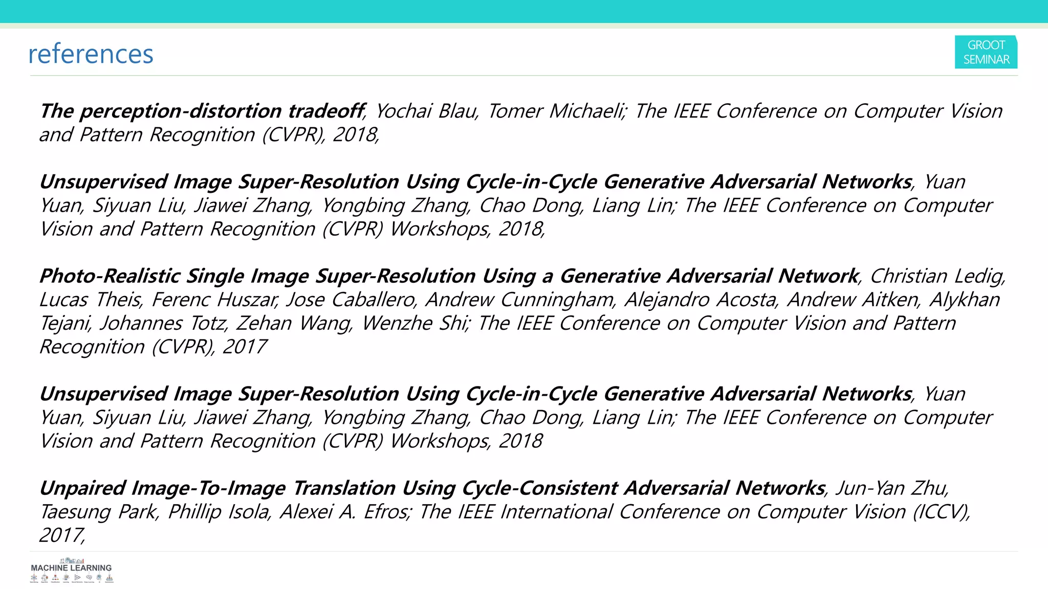 Unsupervised Methods for Image Super-Resolution | PPT