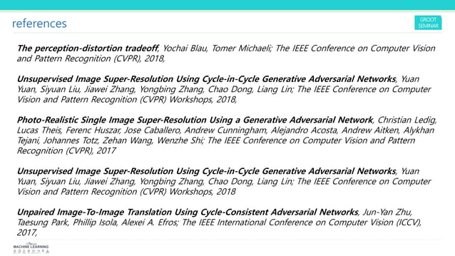 Unsupervised Methods for Image Super-Resolution | PPT