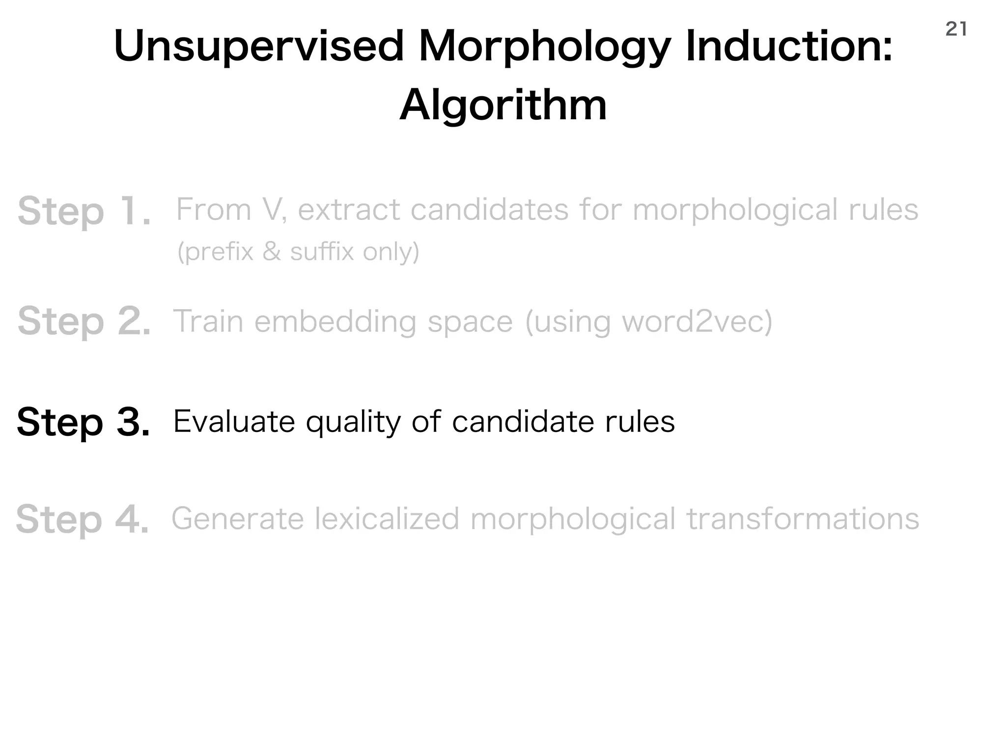 Unsupervised Morphology Induction Using Word Embeddings Ppt