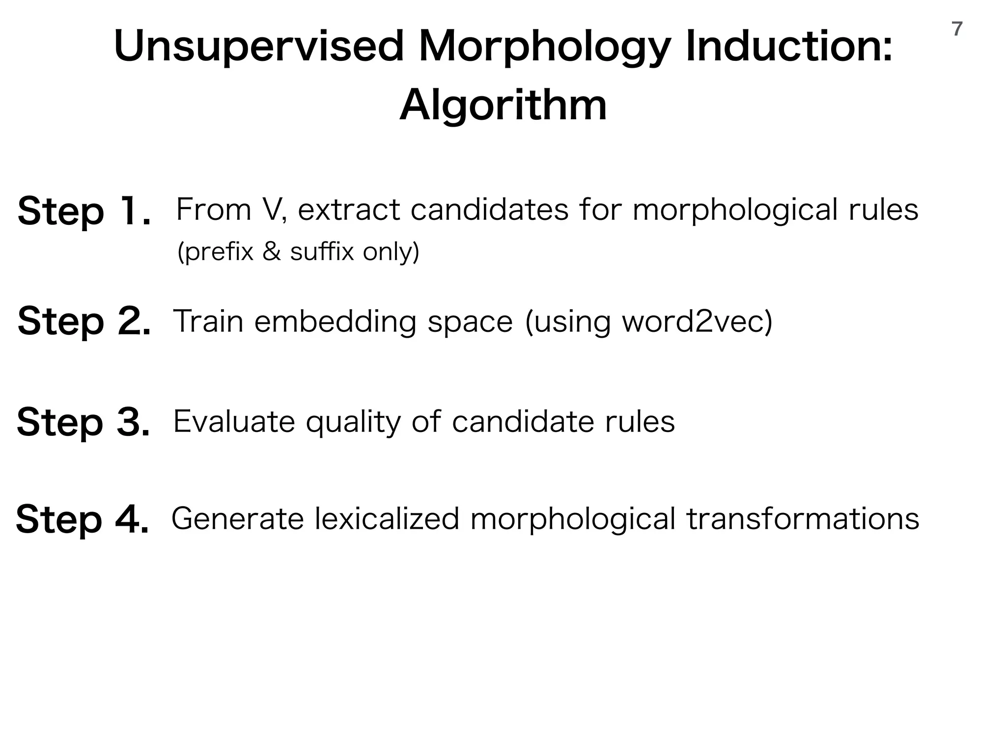 Unsupervised Morphology Induction Using Word Embeddings Ppt 