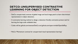 Unsupervised semi-supervised object detection | PPT