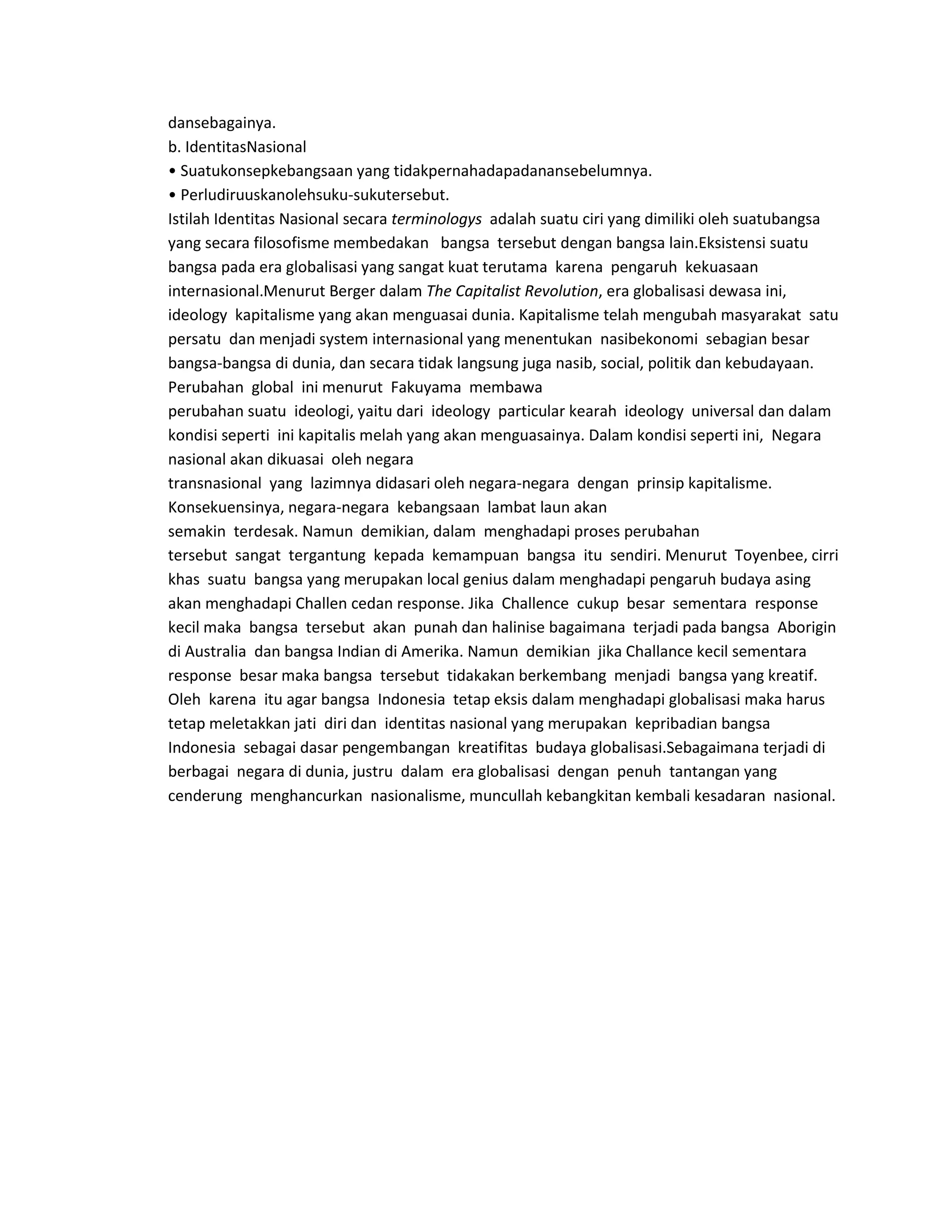 Unsur unsur identitas nasional | DOCX
