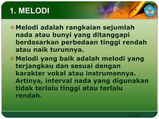 Unsur unsur musik tradisional | PPTX