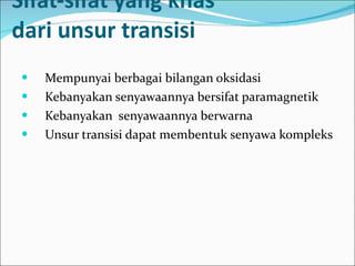 Unsur Unsur Transisi | PPT