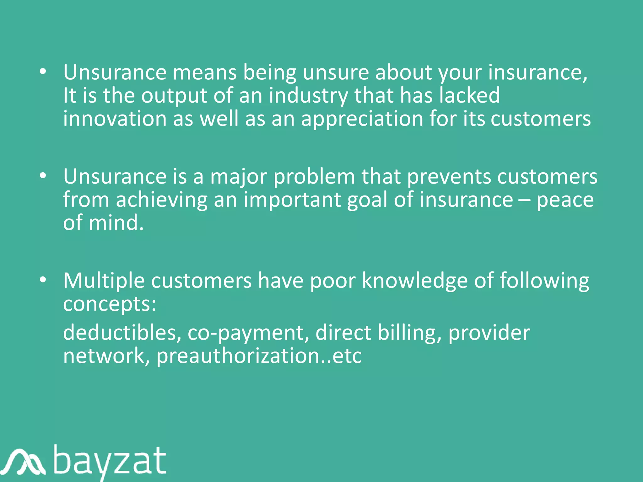 Unsurance document bayzat | PPT