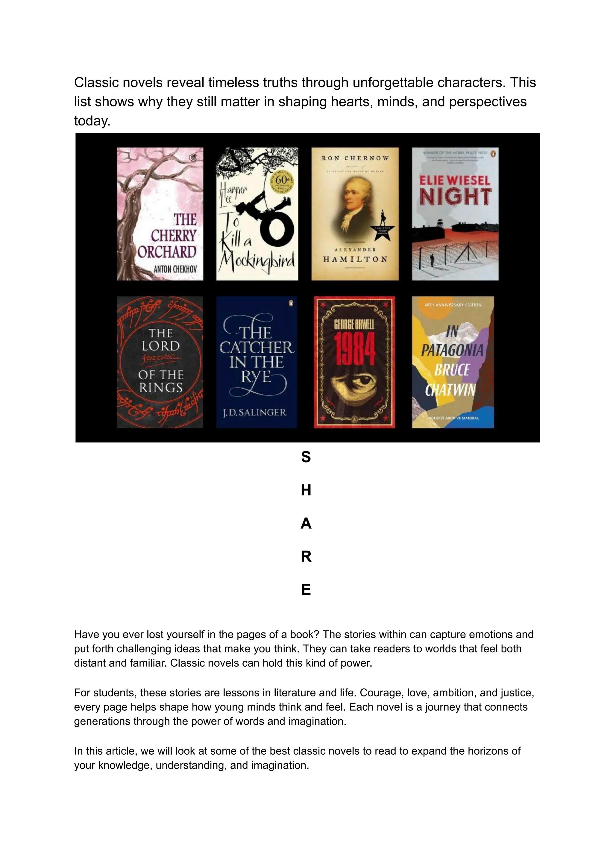 Unsure Which Classic Novels to Read_ These 30 Books Show Why They are ...