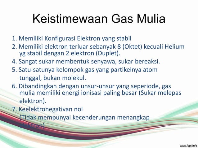Unsur gas mulia | PPT