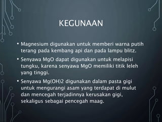 Unsur golongan ii a (logam alkali tanah | PPTX