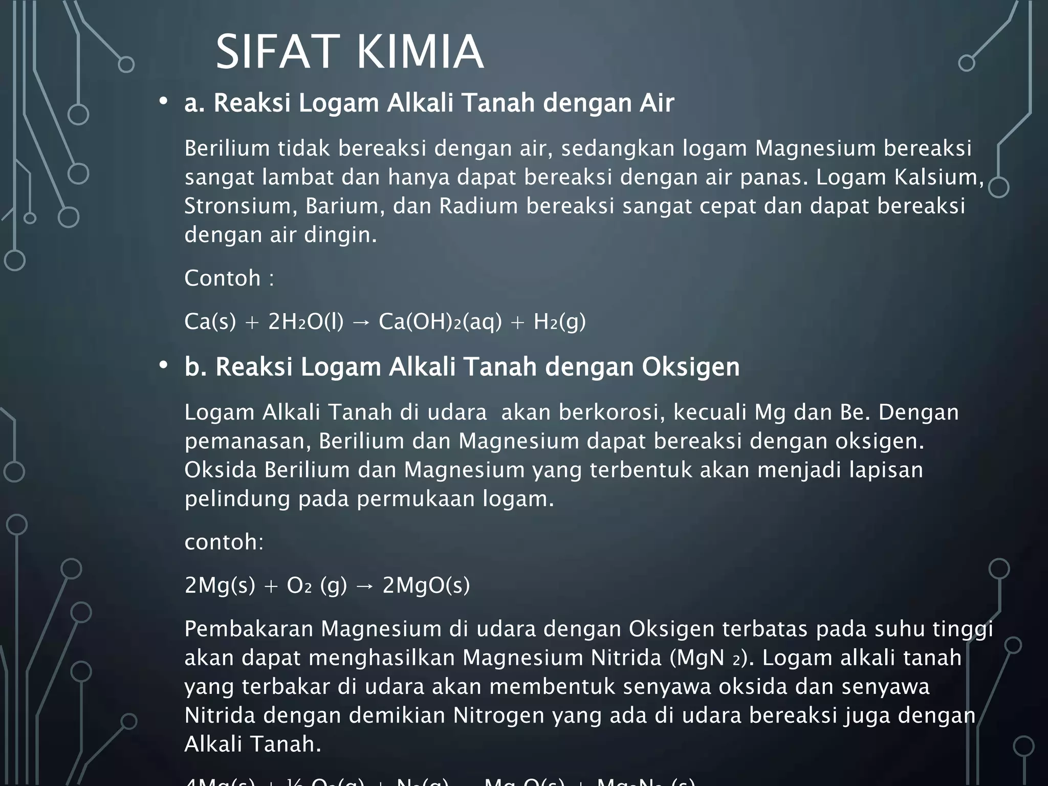 Unsur golongan ii a (logam alkali tanah) | PPTX