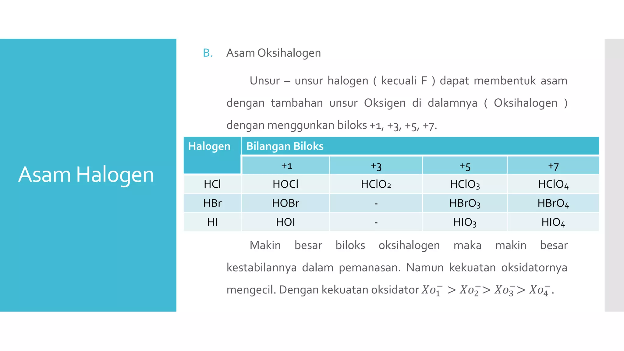 Kimia Unsur : Unsur Halogen - Golongan VII A | PPTX