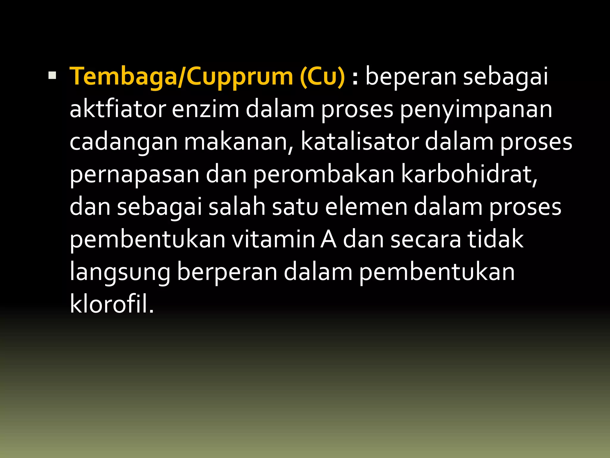 Unsur hara mikro dan fungsinya | PPTX