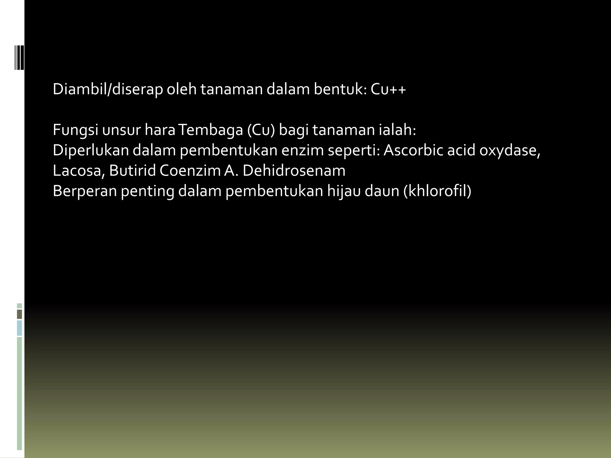 Unsur hara mikro dan fungsinya | PPTX