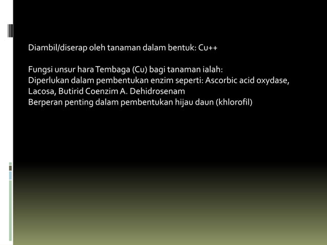 Unsur hara mikro dan fungsinya | PPTX