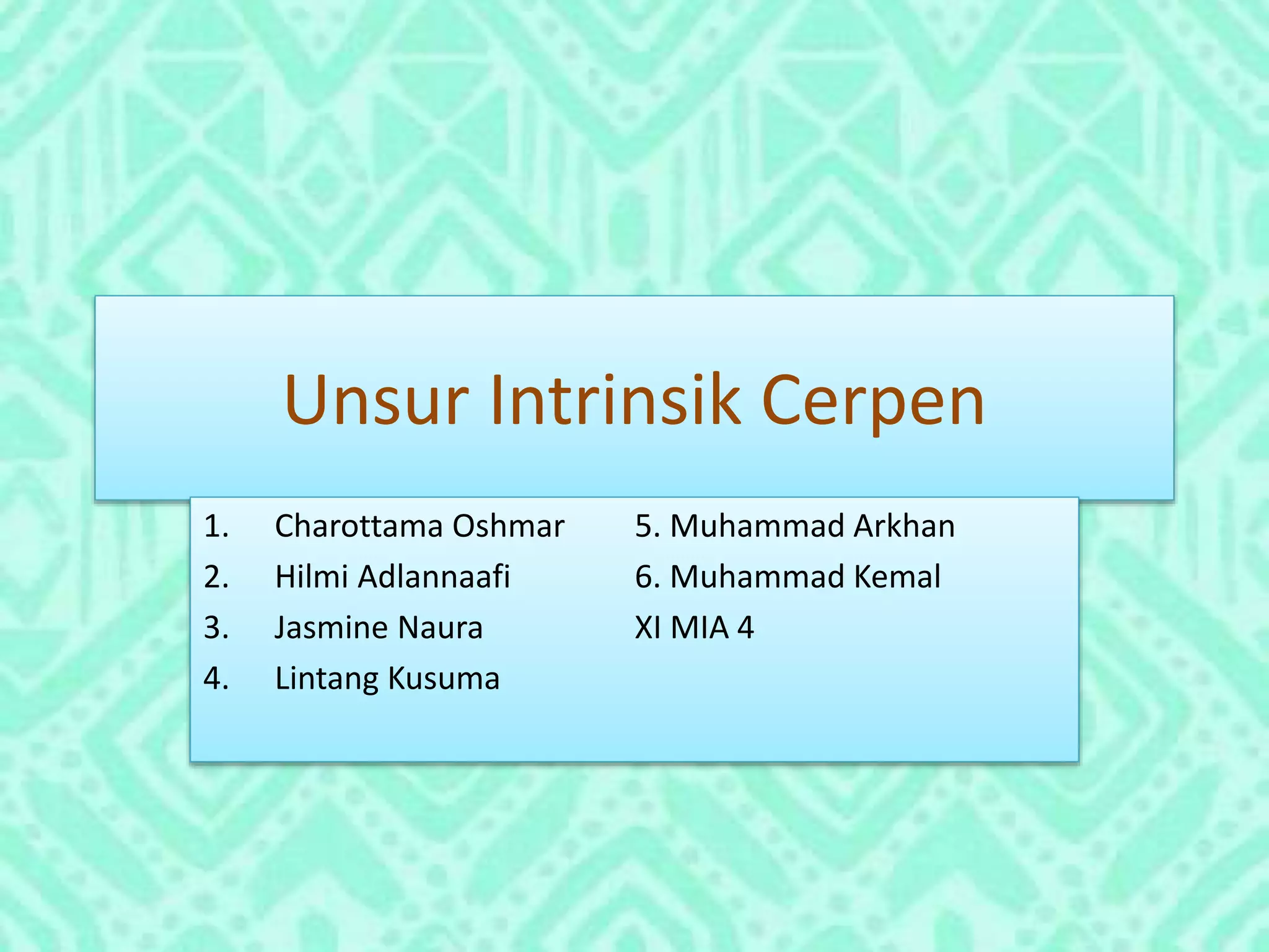 Unsur intrinsik Cerita Pendek | PPT