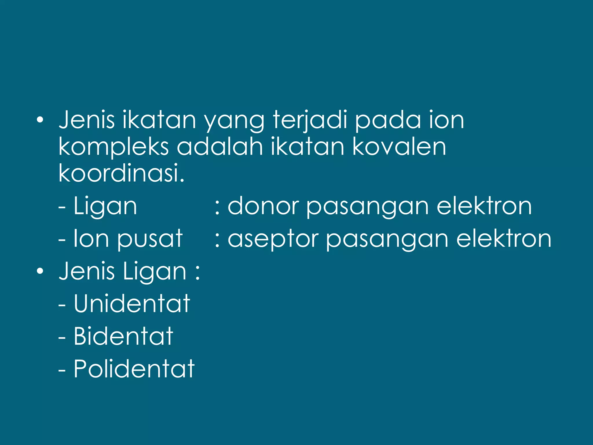 Kimia Unsur (Gas Mulia dan Ion Kompleks) ppt | PPTX