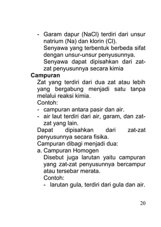 Unsur senyawa campuran | DOC